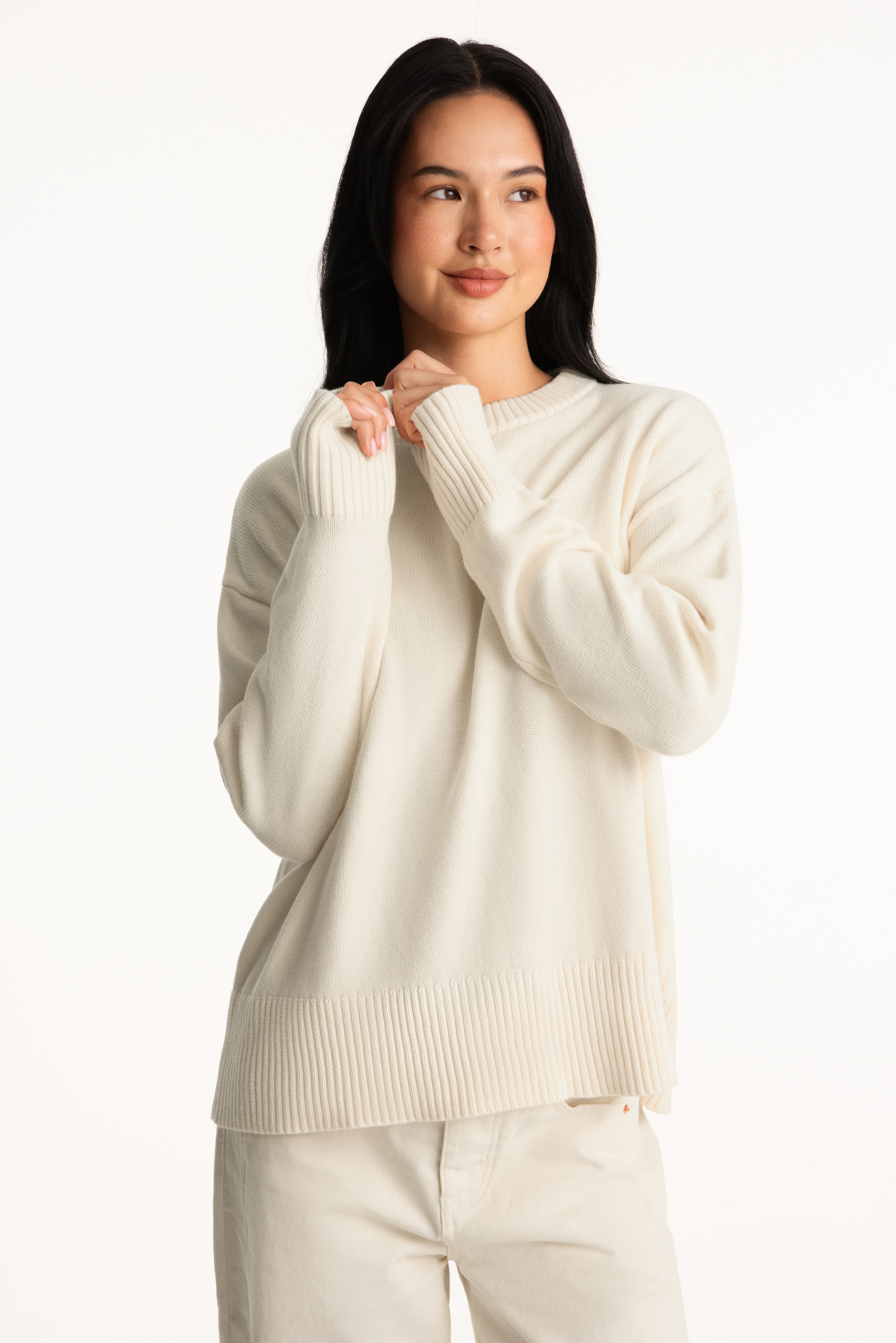 SET X PARKE COTTON CREWNECK - CREAM – SET ACTIVE