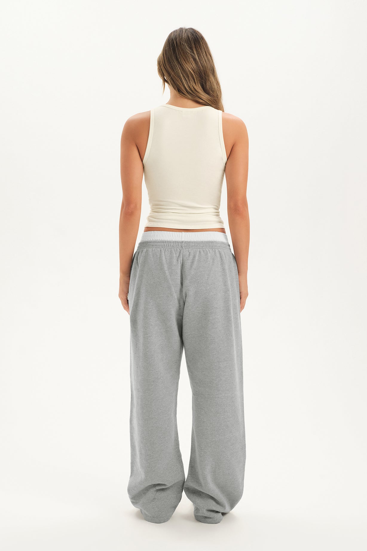 MIDWEIGHT SWEATS STAPLE LAYERED STRAIGHT LEG SWEATS - IRON HEATHER GRE ...