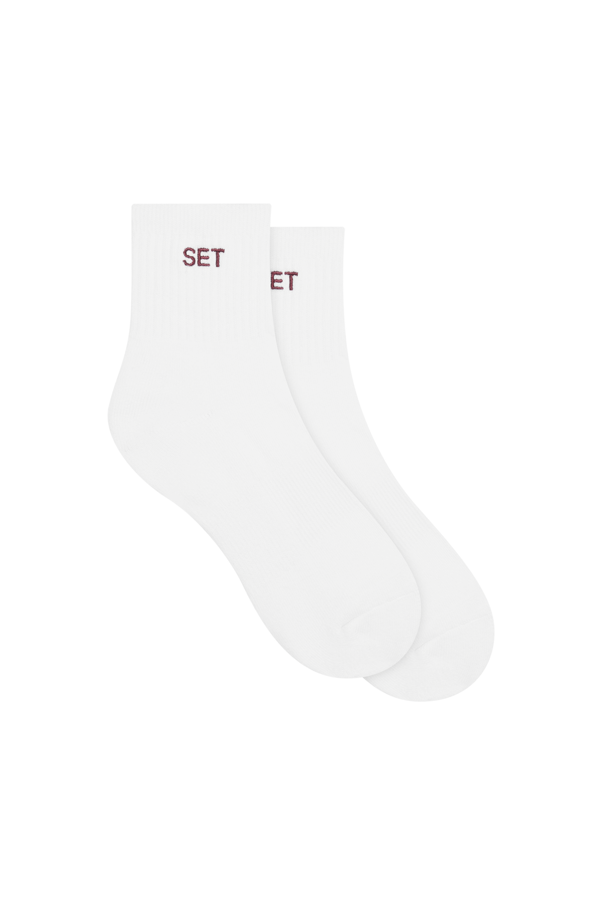 SET SHORTY SOCKS - WHITE/FEVER – SET ACTIVE